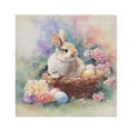 20"x20" Satin Dinner Napkin Watercolor Easter Bunny Table Napkins for ...