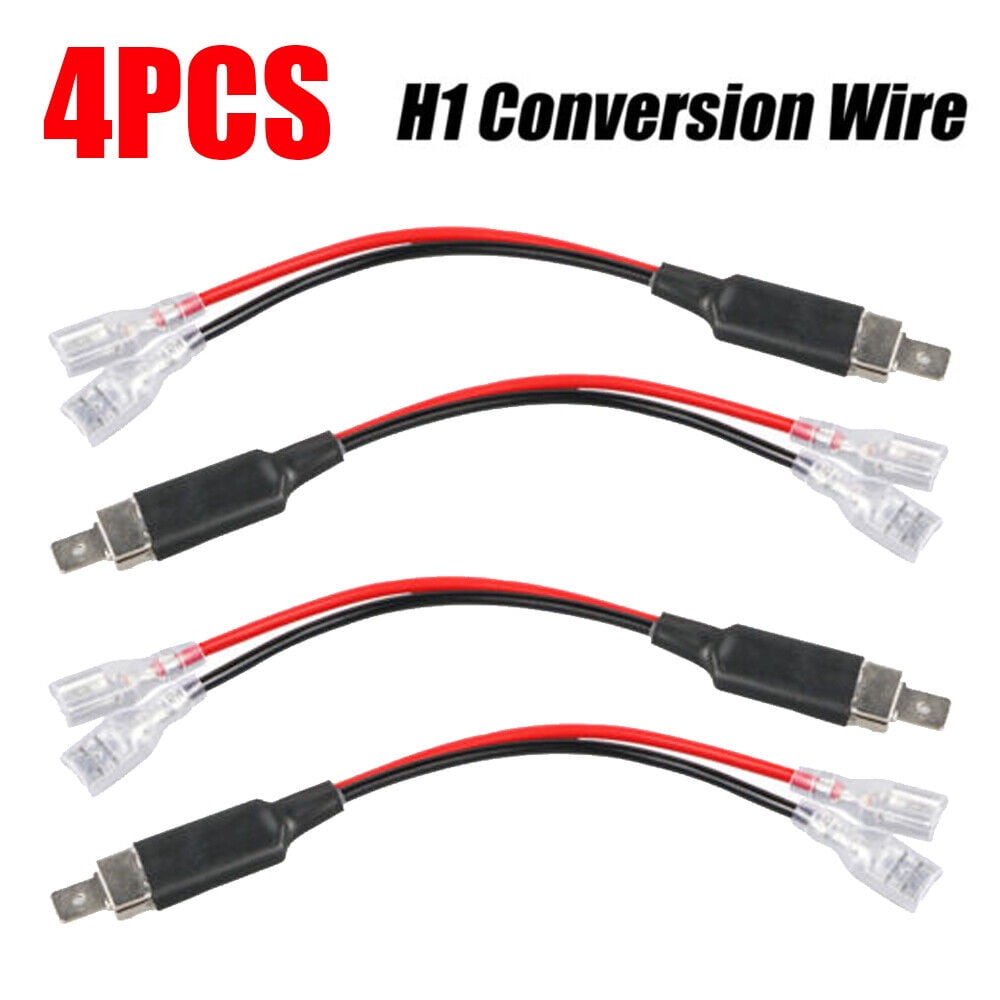 2 Pair H1 LED Conversion Wire Connector cable Adapter Kit For HID ...