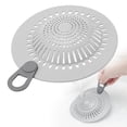 Silicone Drain Hair Cather and Strainer for Shower and Bathtub, Raised ...