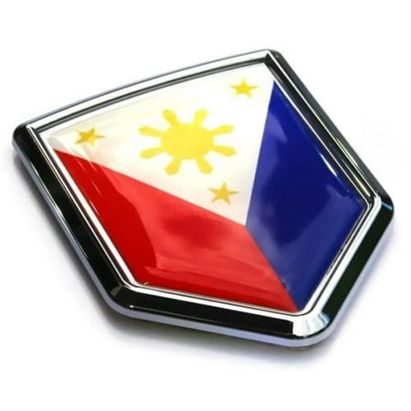 Philippine Flag Philippines Car Auto Chrome Emblem 3D Decal Bumper ...