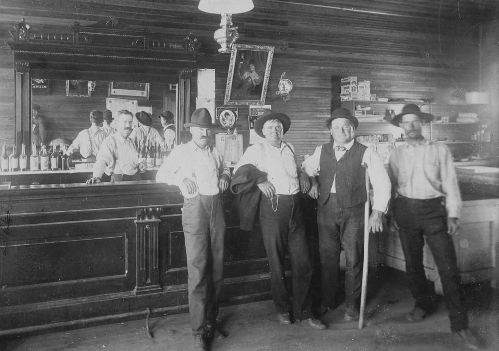 Wild West Saloon Great Signage Ca 1890S - Great Saloon Photograph Of ...
