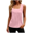 Ihhxva Women's Sleeveless Tank Top Square Neck Moisture-Wicking Summer ...