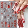 Christmas Nail Stickers 5D Embossed Nail Decals Glitter Xmas Candy ...