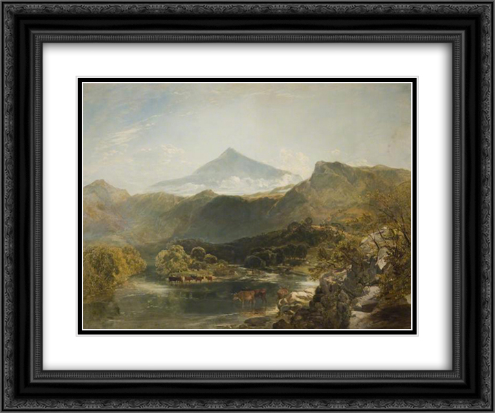 William Shayer 2x Matted 24x20 Black Ornate Framed Art Print 'Ben Nevis ...
