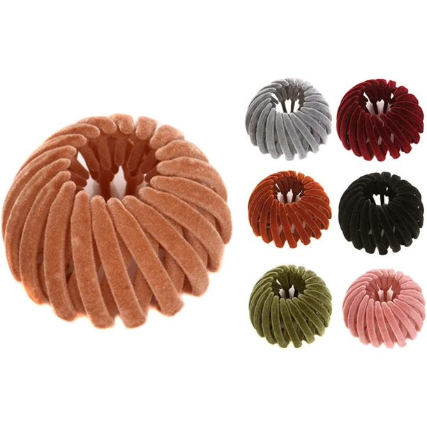 7Pcs Bird Nest Hair Clips Holder Ponytail Holder Bun Barz Bun Clip ...