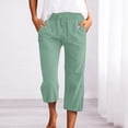 ANINEO Women High Waisted Pants Fashion Elastic Trousers Comfy Straight ...