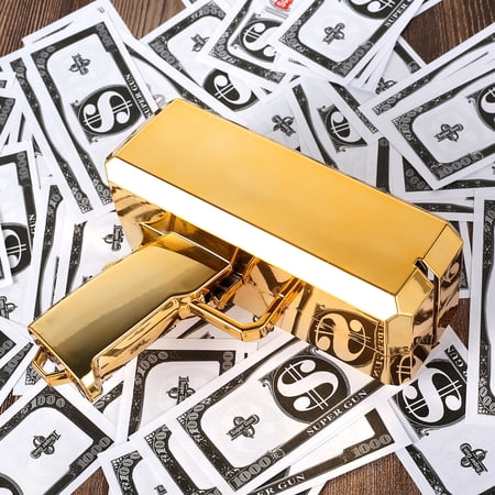 Pluokvzr Super Money Guns,Dollar Gun (Metallic Gold),Toy Gun Handheld ...