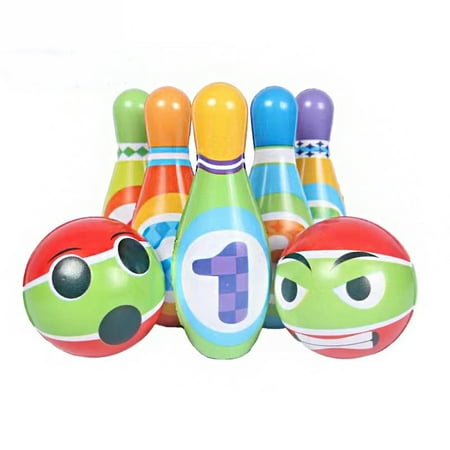 Bowling Toy Set Colorful Home Games Early Educational Teaching Outdoor ...