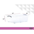 Superio Under Bed Rolling Storage Containers (3 Pack), Stackable Clear ...