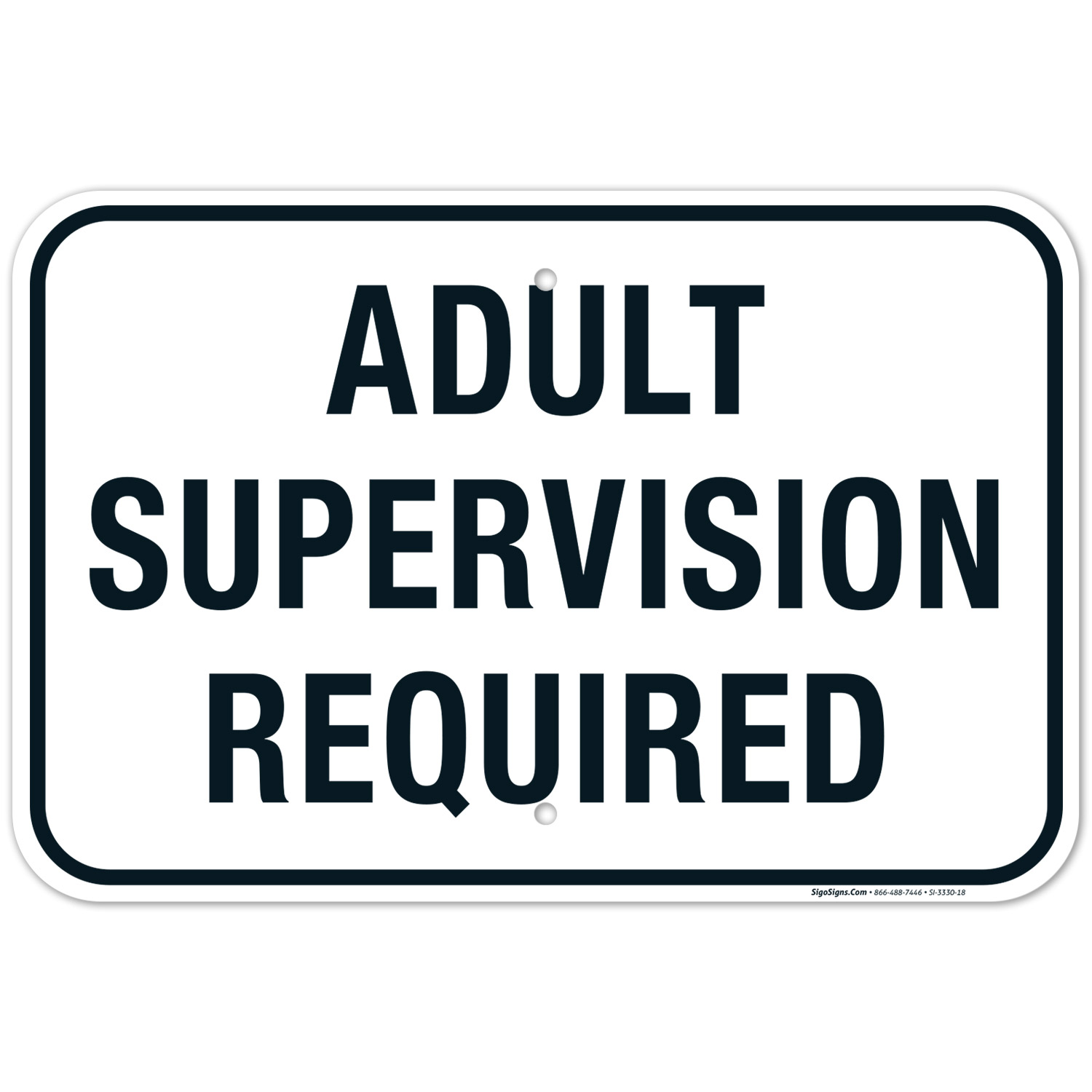 Adult Supervision Required Sign, Pool Sign, - Walmart.com