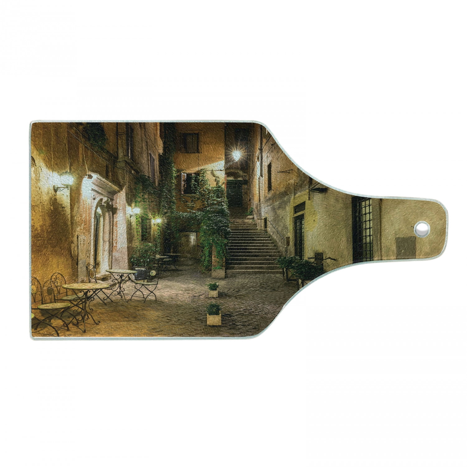 Italian Cutting Board, Old Courtyard Rome Italy Cafe Chairs City ...