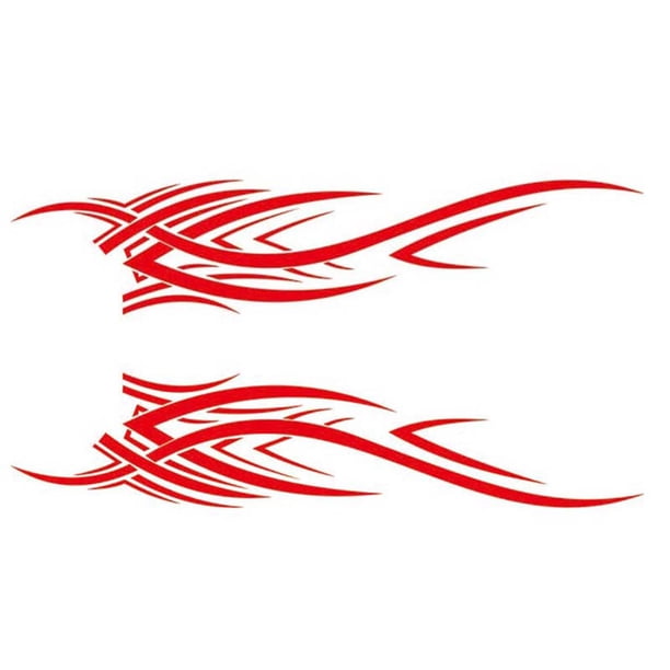 CAROOTU 2Pcs Car Motorcycle Flame Fire Stickers Whole Body Decal Covers ...