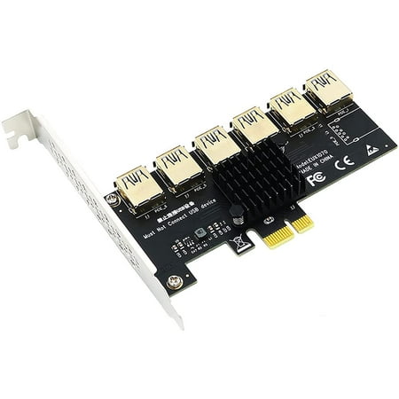 PCI-E Extension Card High Speed -Interference 1 PCI-E to 6 PCI-E ...