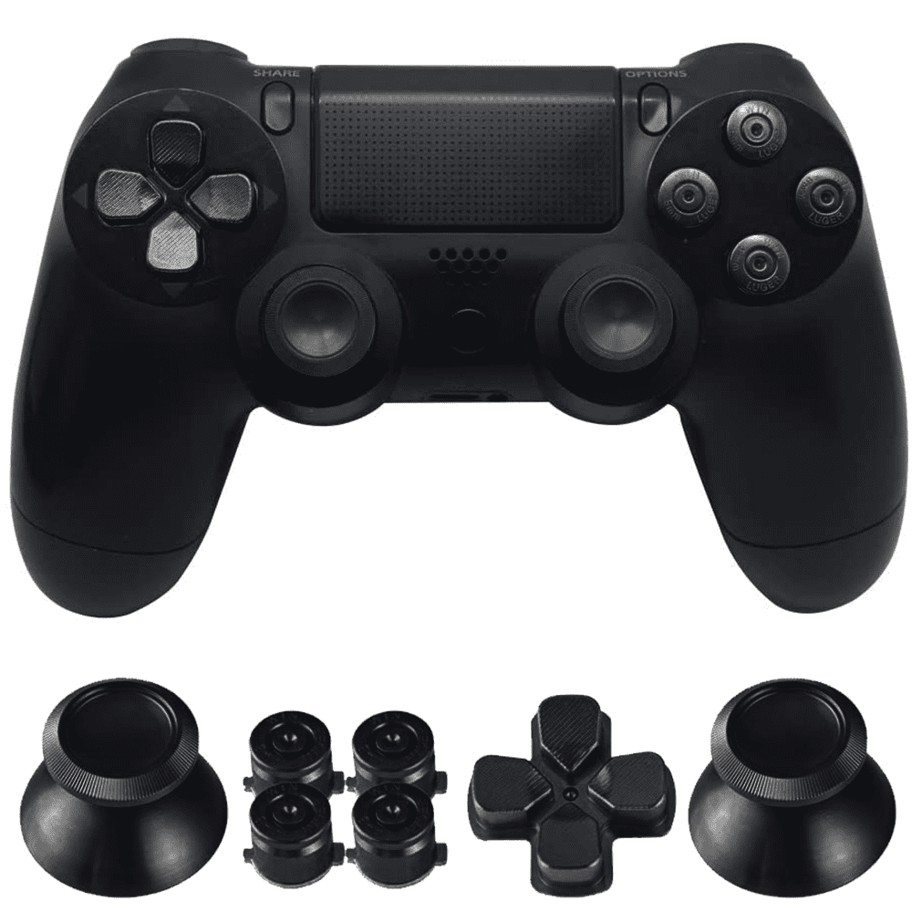 Metal Buttons for DualShock 4, Aluminum Metal Thumbsticks Analog Grip ...