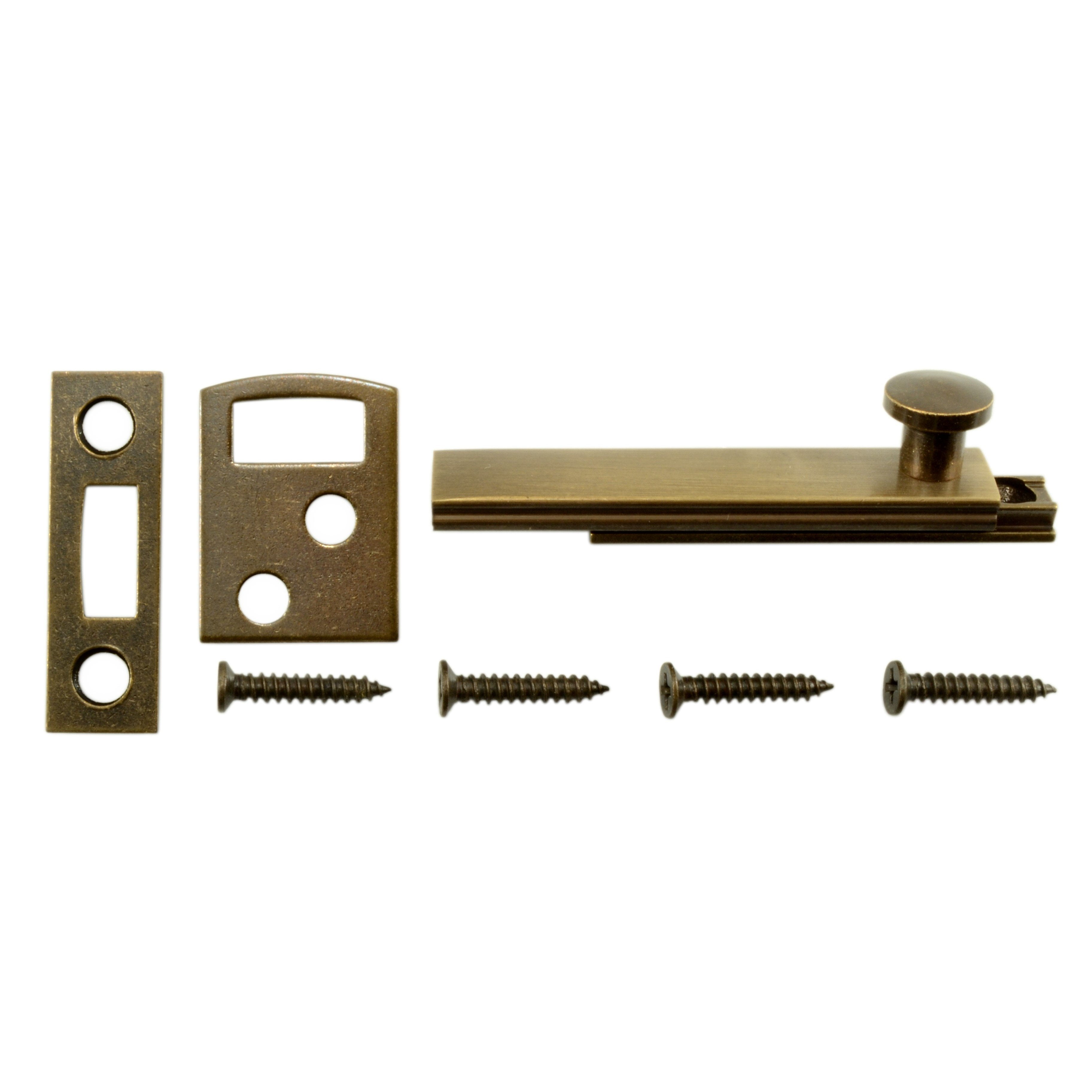 2-1/2" Antique Brass Surface Bolts (1 pcs.) - Walmart.com