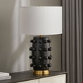Evelyn&Zoe Farrington 26" Tall Ceramic Table Lamp with Fabric Shade ...