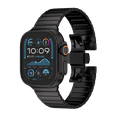Black Link Bracelet Compatible with Apple Watch Series 11 Jet Black ...
