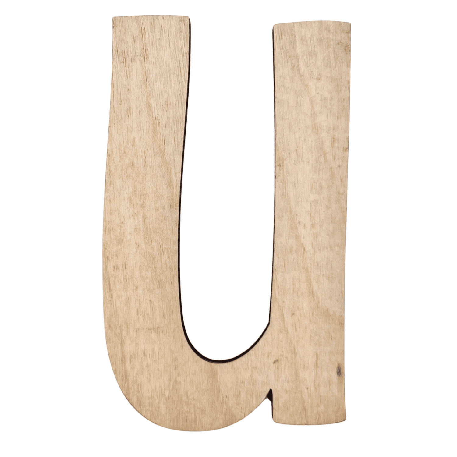 4" Tall Birch Wood Letter U | 1/4" Thick | Wood Craft Letters ...