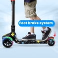 SISIGAD Kids Scooter Mini Aluminum 3 Wheels LED Light Up Folding Kick ...
