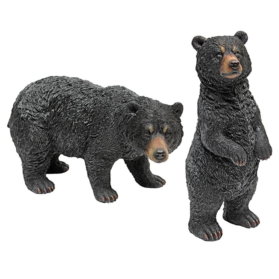 Design Toscano Walking and Standing Black Bear Statues: Set of Two ...