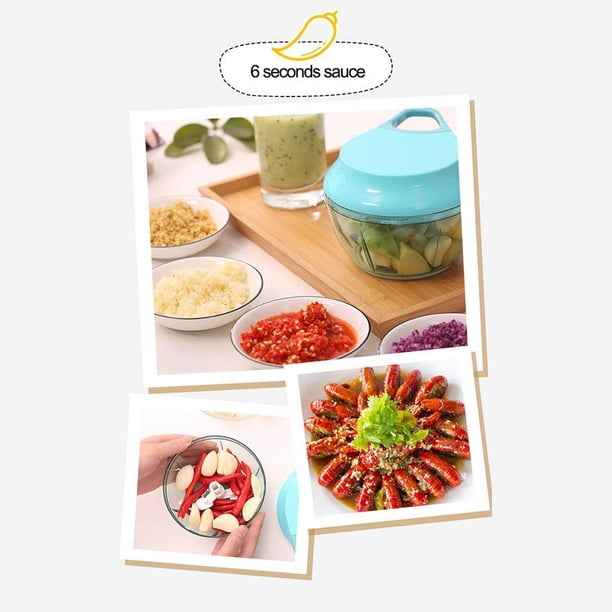 ziyahi Mini Slicer Pull String Manual Food Processor Manual Meat ...