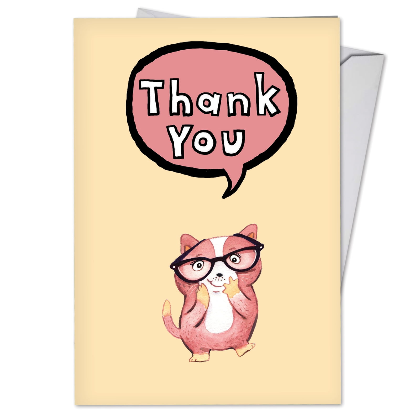 C6627GTYG Humor Thank You Card 'Fuzzy Tummies' with Envelope by ...
