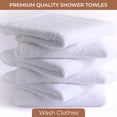 AUQ Thick White Cotton Wash Cloths for Showering Body and Face - 12"X12 ...