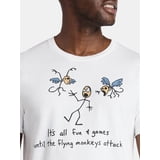 Humor Men's and Big Men's Flying Monkeys Attack Men's Short Sleeve ...