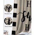 Beige Sweet Home Kitchen Curtains Modern Art Black Checkered Rustic ...