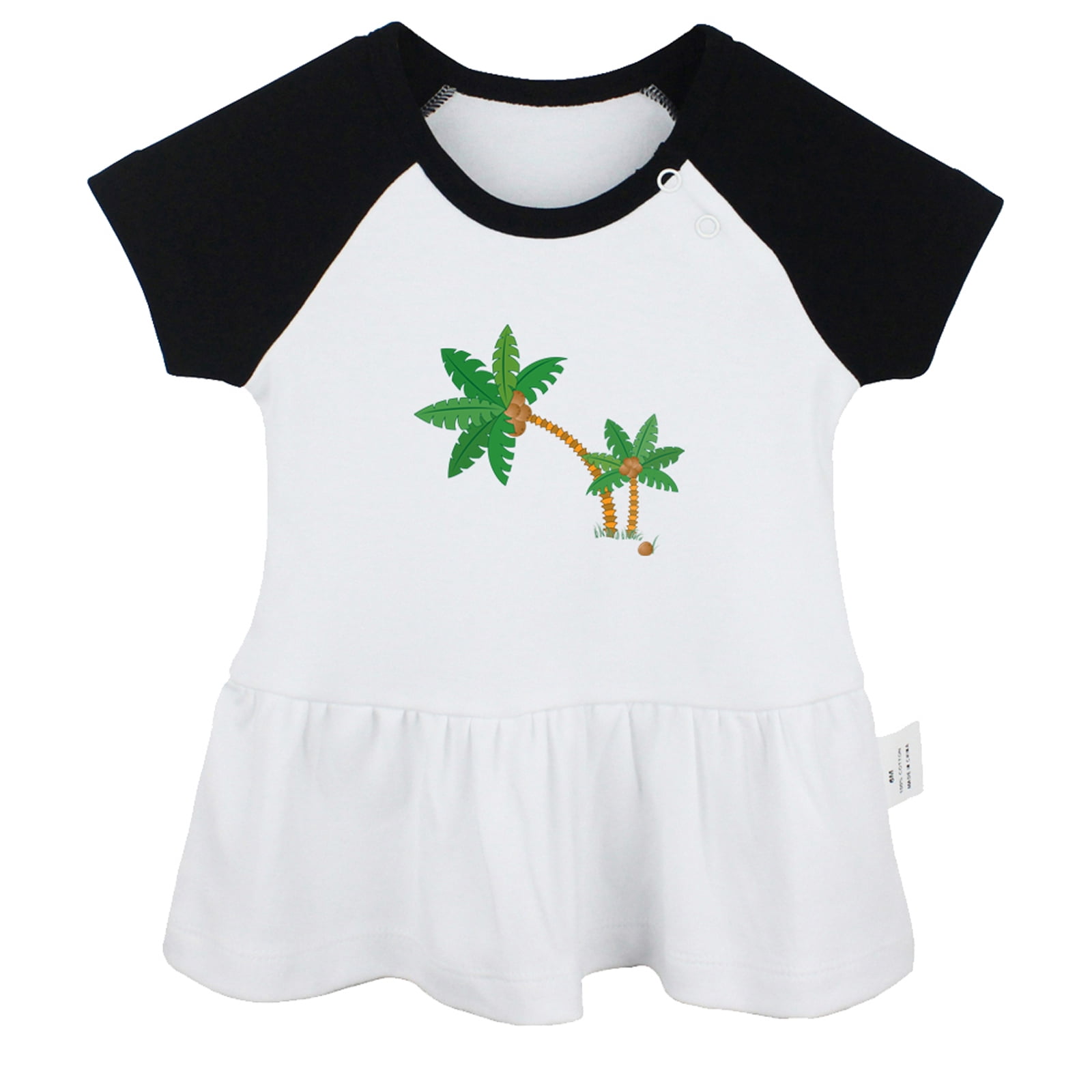 Nature Palm Tree Pattern Dresses For Baby, Newborn Babies Skirts ...