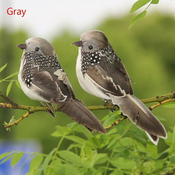 Fuwaxung White Feather Curly Bird White Bird Faux Foam Feather Dove ...