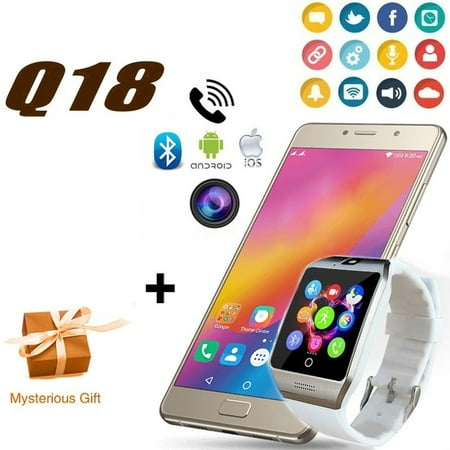 Bluetooth Smart Watch Men Q18 With Touch Screen Big Battery Support TF ...
