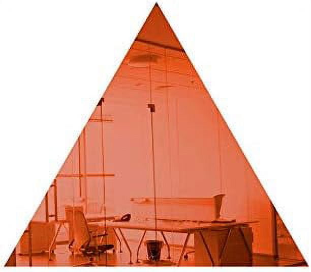 7” Orange Triangle Blank Mirror Discs Smooth Edge DIY Plexiglass Tiles ...