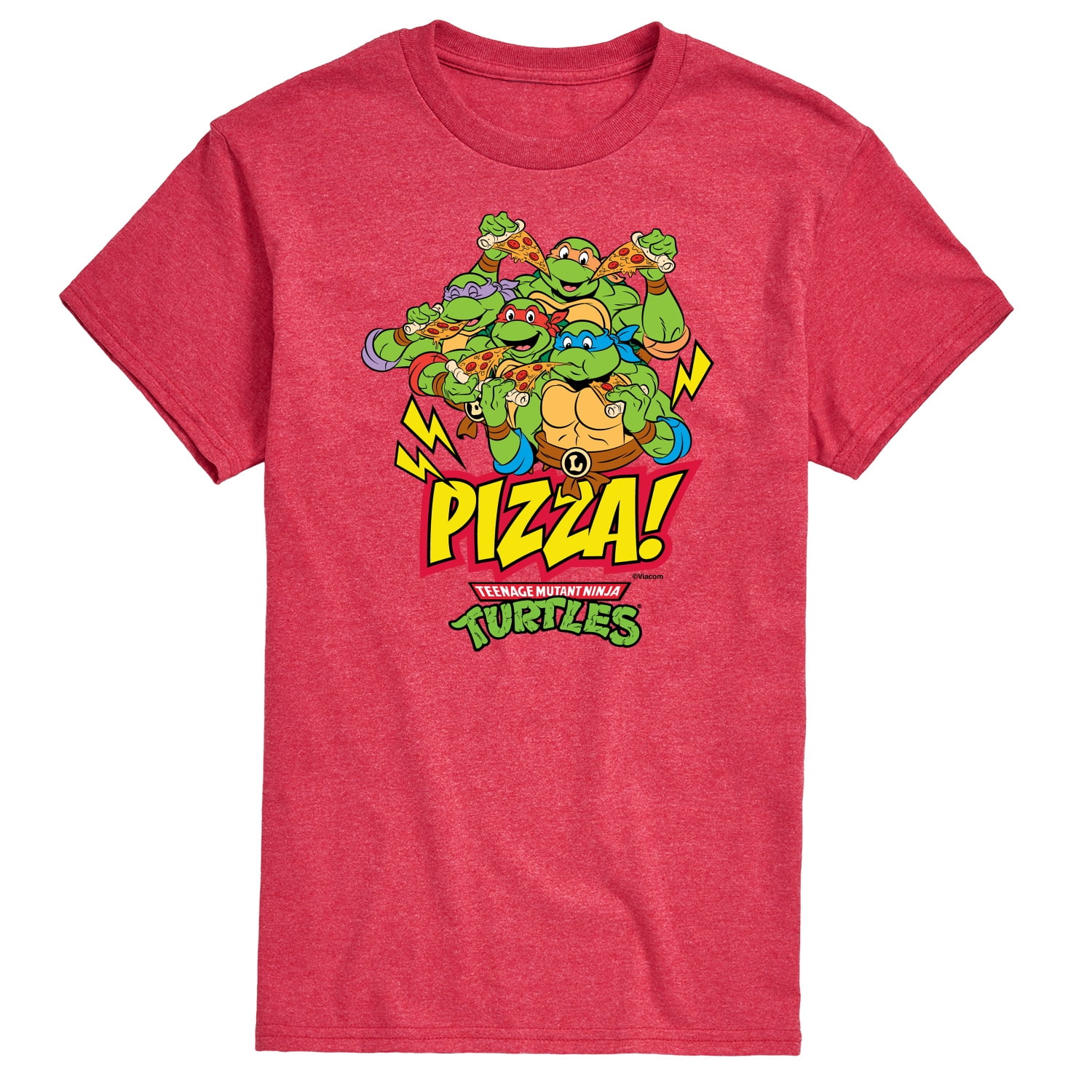 Teenage Mutant Ninja Turtles Turtles And Pizza Mens Short Sleeve
