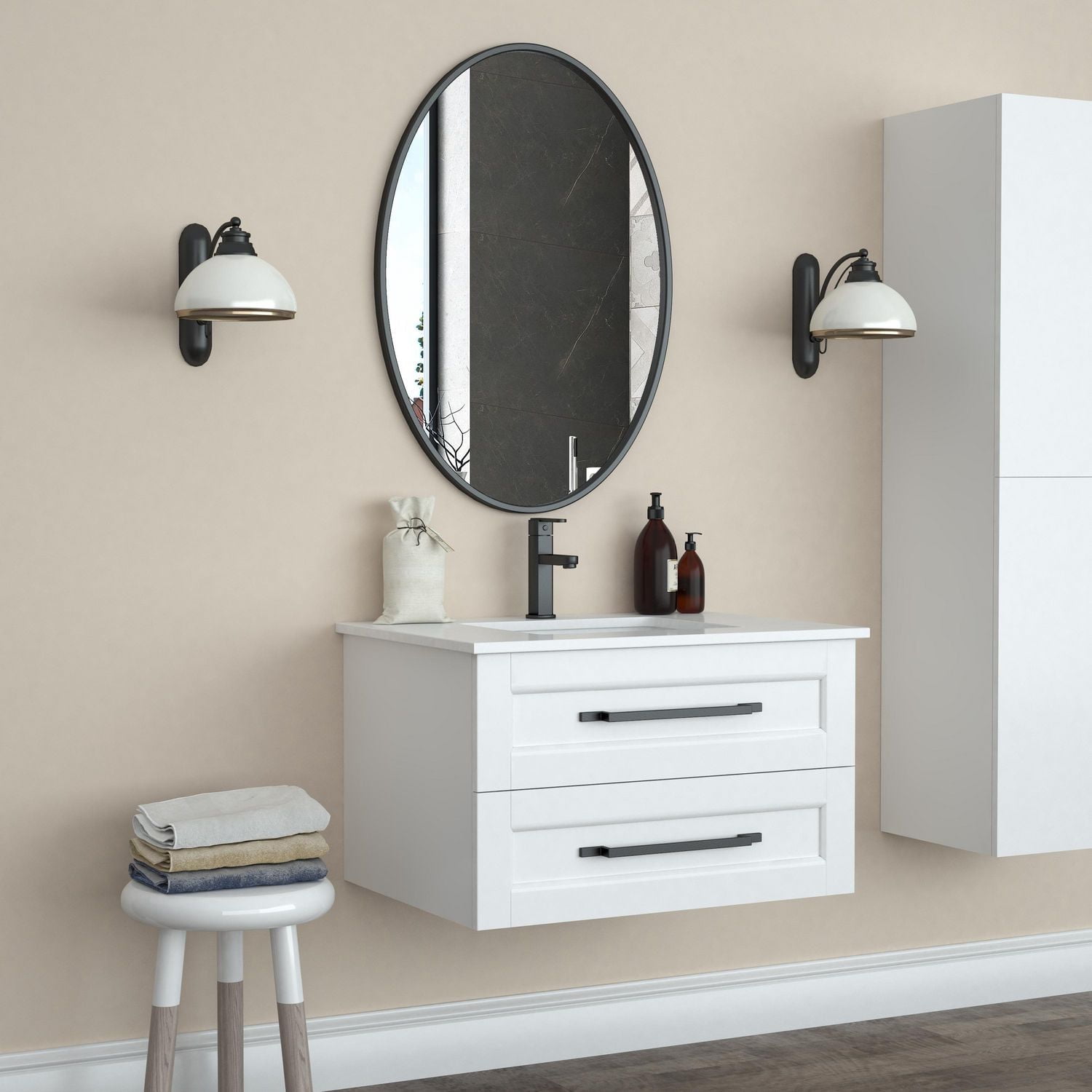 Click here for A & e Bath And Shower Jaeger Black Bathroom Mirror... prices