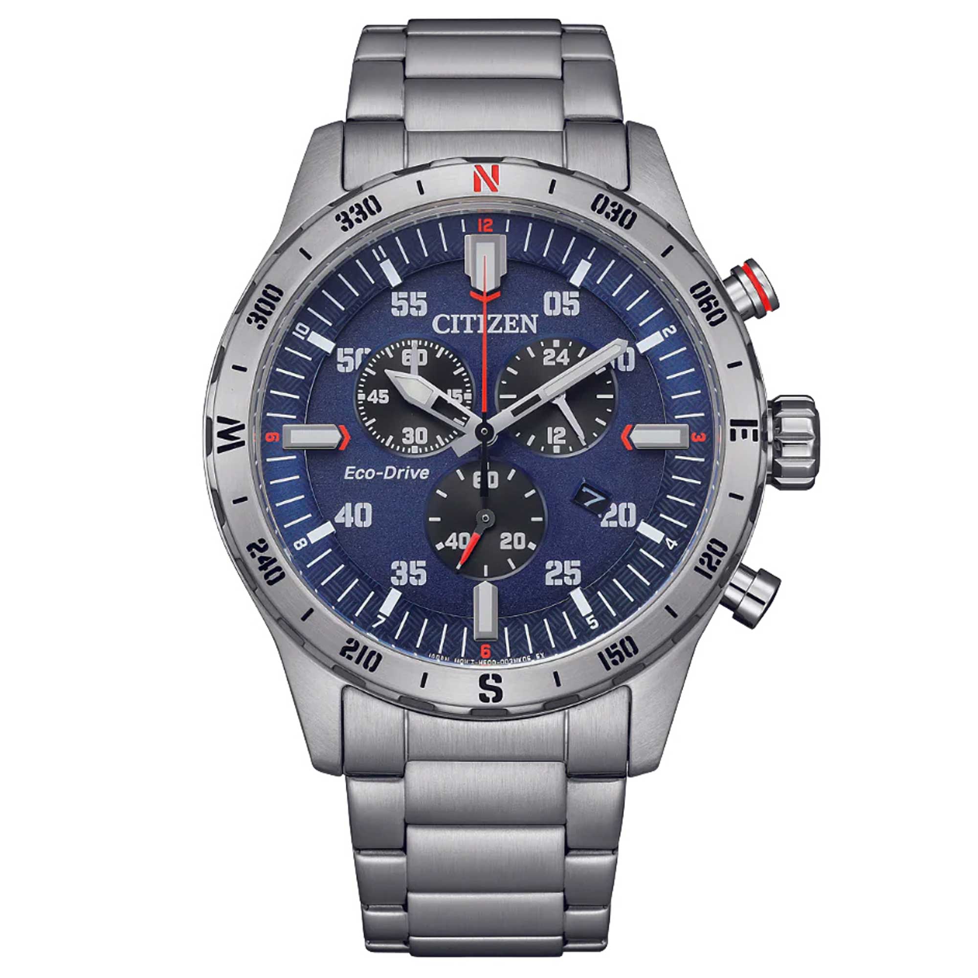 Citizen AT2520-89L Men's Chronograph Blue and Black Dial Watch ...