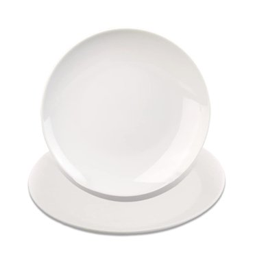 Merritt - Melamine Round Salad Plate - Black & White - Dark Rim - 8 ...