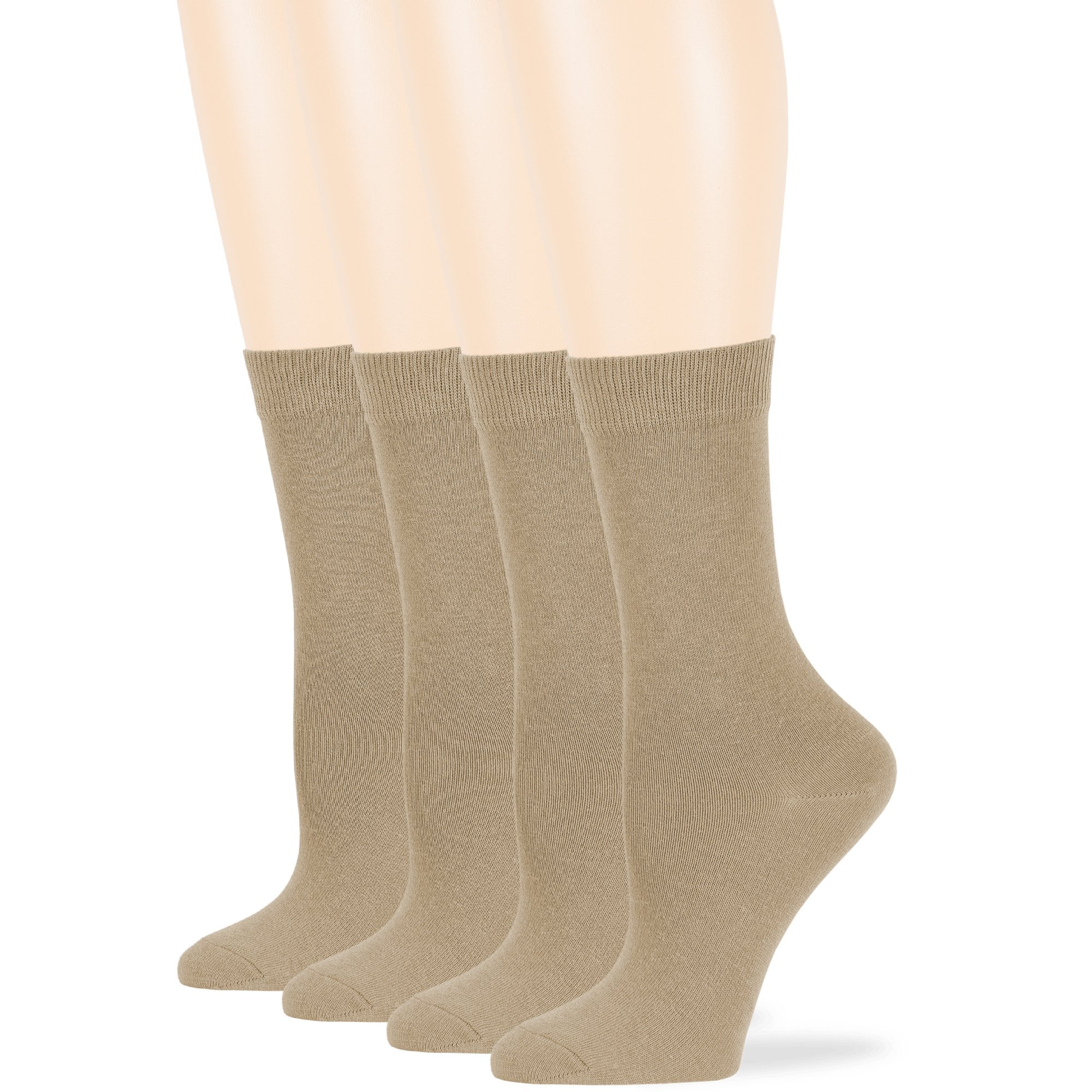 7BIGSTARS KINGDOM - Womens Cotton Organic Soft Thin Socks, Beige, Large ...