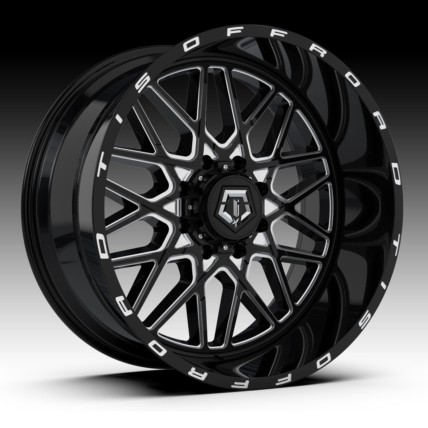 TIS 548BM 20x12 8x170 -44et Machined Gloss Black Wheel - Walmart.com ...