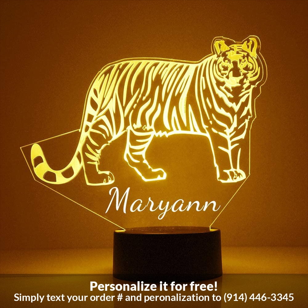 Mirror Magic Store Tiger Color Changing Personalized LED Light with ...