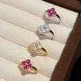 Apaison Luxury Full Moissanites Gold Plated Rings for Women - Wedding ...