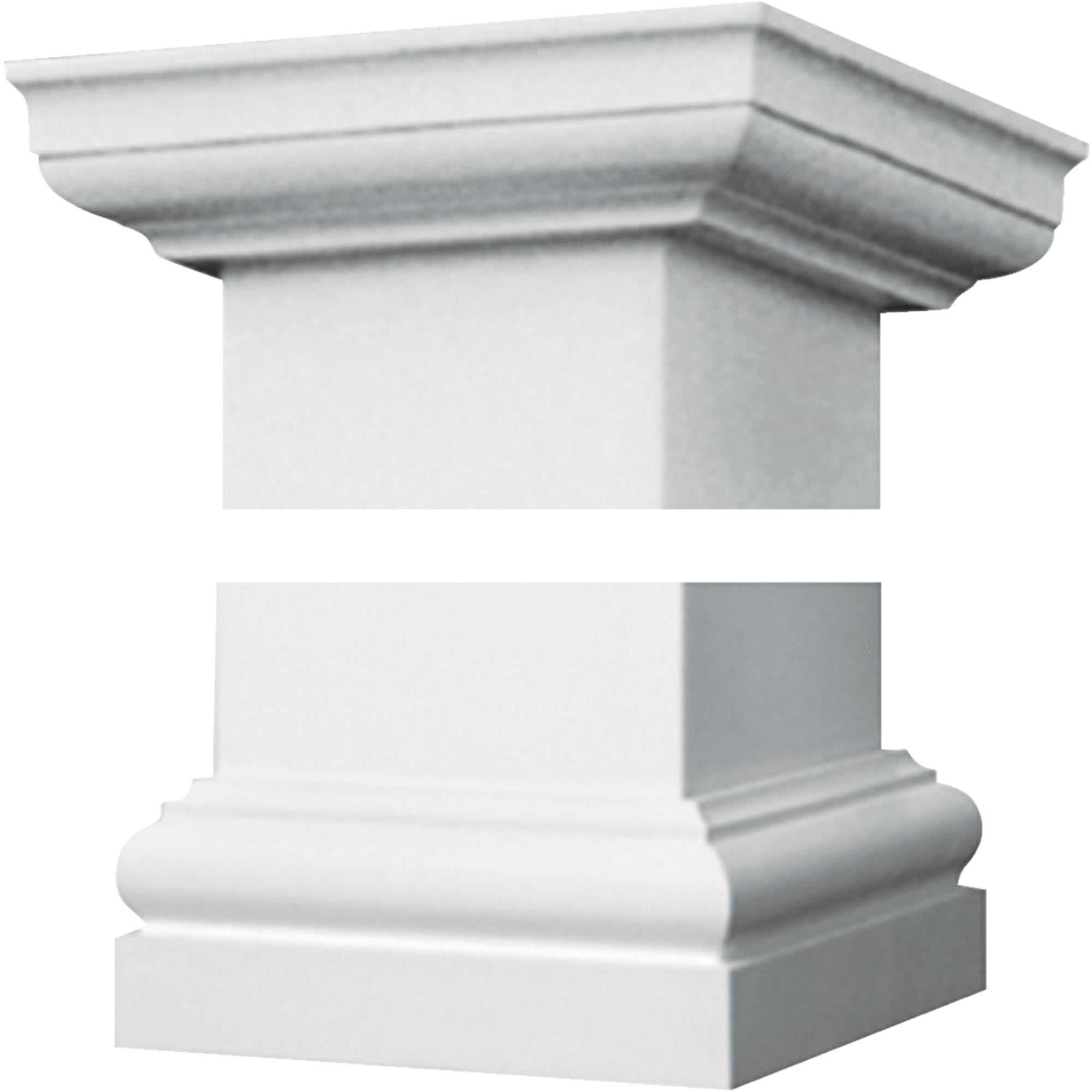 Crown Column Tuscan 8 In. Unfinished Plastic Cap/Base Set - Walmart.com Crown Column Tuscan 8 In. Unfinished Plastic Cap/Base Set - Walmart.com