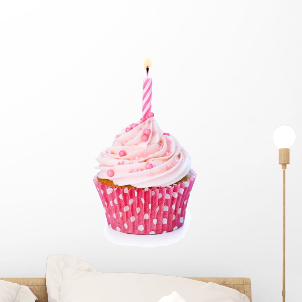 Birthday Cupcake Wall Decal by Wallmonkeys Peel and Stick Graphic (18 ...
