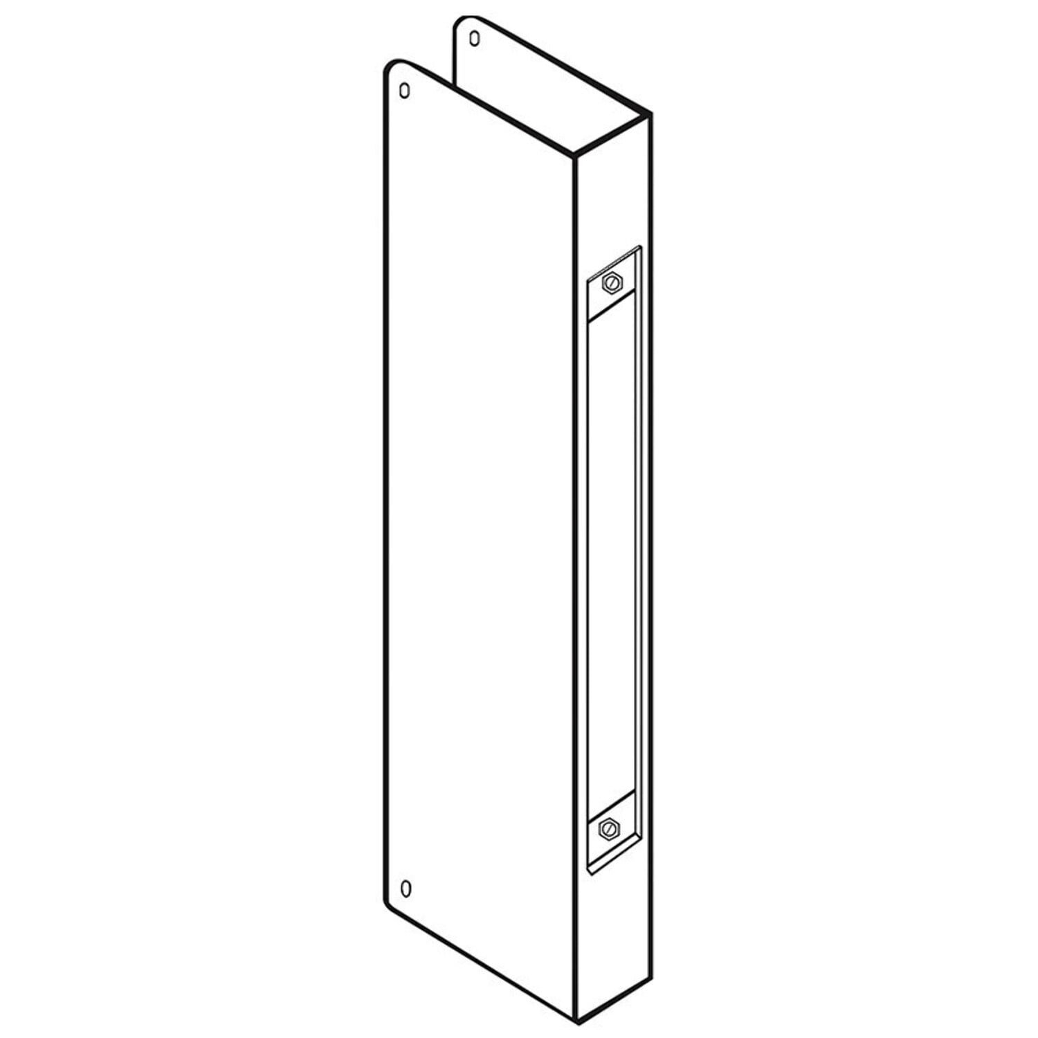 Don Jo 504-PB-CW Wrap Around Plate 22 Gauge Steel 5 by 12 for Mortise ...