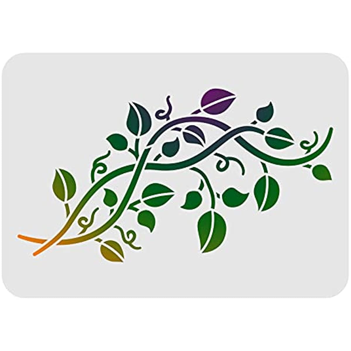 Vine Leaves Stencil Template 11.7x8.3 inch Plastic Vine Drawing ...