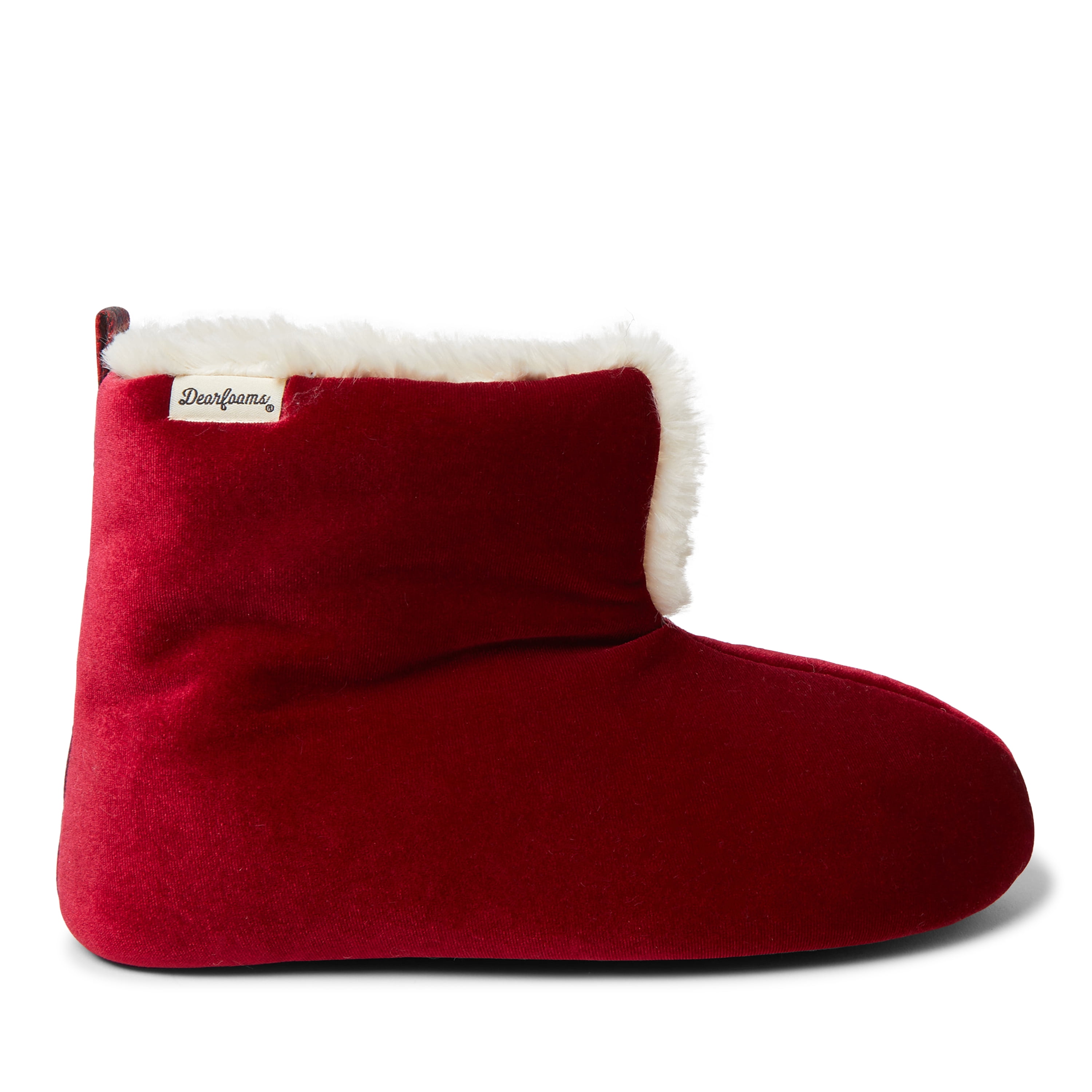 Dearfoams Women's Zoey Shiny Velour Duvet Bootie Slippers - Walmart.com