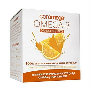 Coromega Omega-3 Squeeze Packets, Orange, 120 Ct - Walmart.com