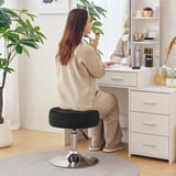 Furniliving Velvet Armless Spinning Vanity Stool Swivel Adjustable ...