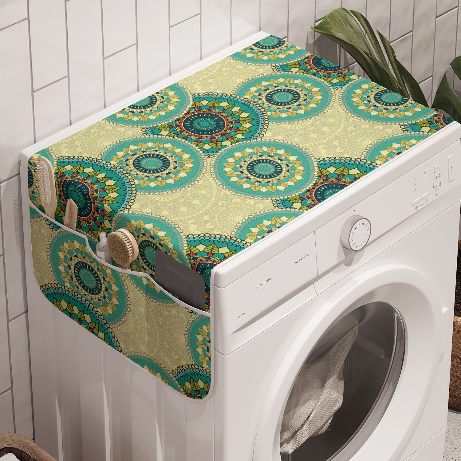 Mandala Washing Machine Organizer, Moroccan Culture Theme Traditional ...