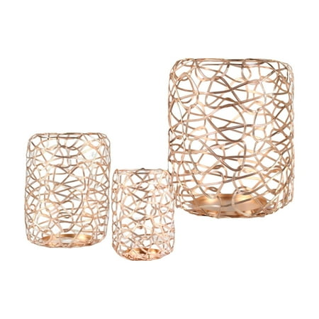 3 Pieces Iron Wire Candle Holders Lantern Candle Holders Figurine ...